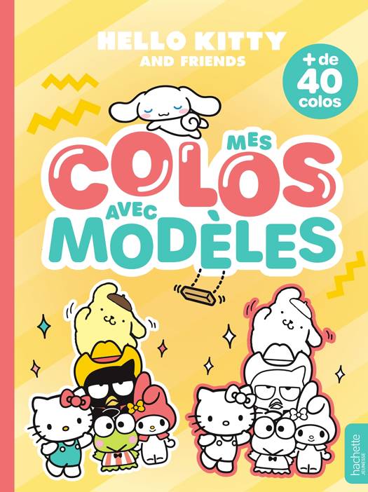 Hello Kitty - Colos avec modèles | | Kleur- en stickerboeken ...