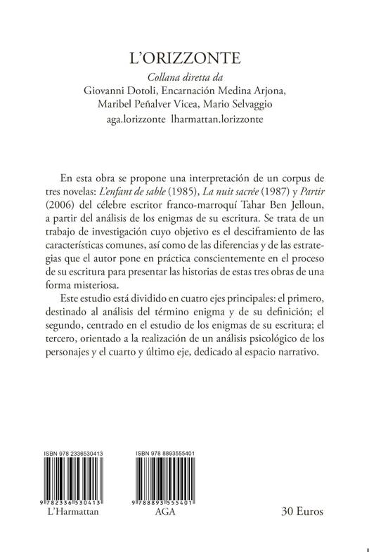 La escritura del enigma en la obra de Tahar Ben Jelloun | Ana Belén ...