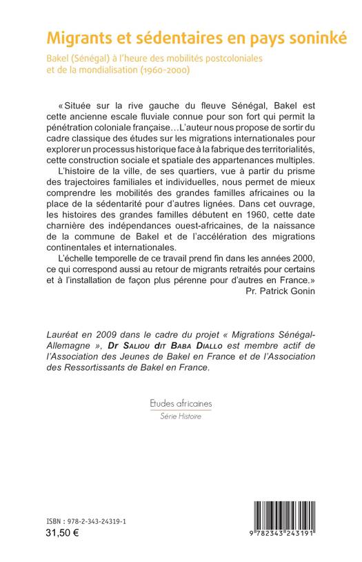 Migrants et sédentaires en pays soninké | Saliou Dit Baba Diallo | Niet ...