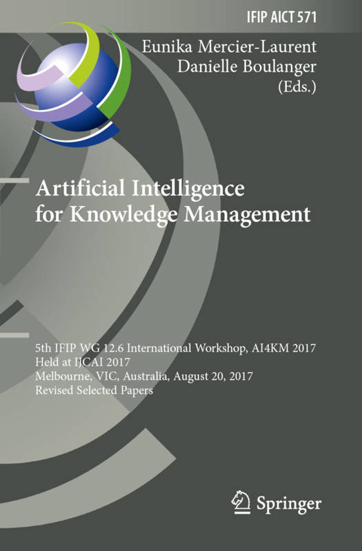 Artificial Intelligence for Knowledge Management | | AI | 9783030299064 | Standaard Boekhandel
