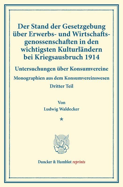 Der Stand Der Gesetzgebung Uber Erwerbs- Und ...
