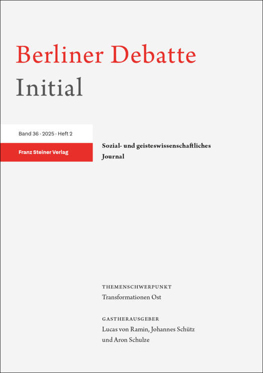 Berliner Debatte Initial 36 (2025) 2 | | Sociale geschiedenis ...
