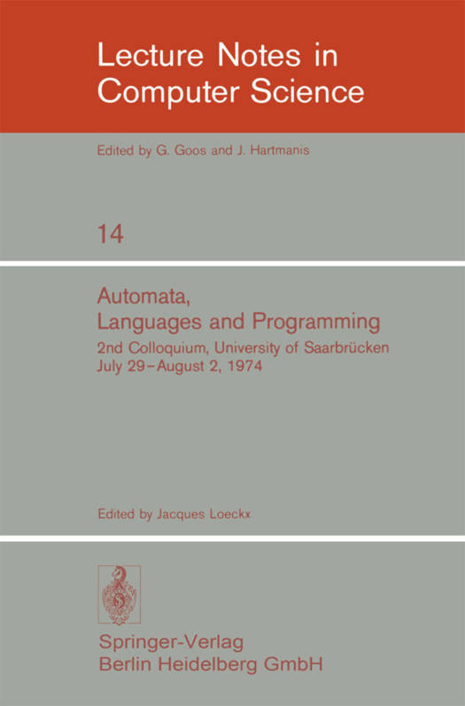 Automata, Languages and Programming | | Computerwetenschappen ...