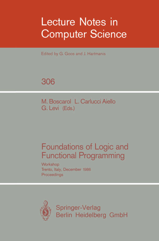 Foundations of Logic and Functional Programming | | Programmeren | 9783540191292 | Standaard ...