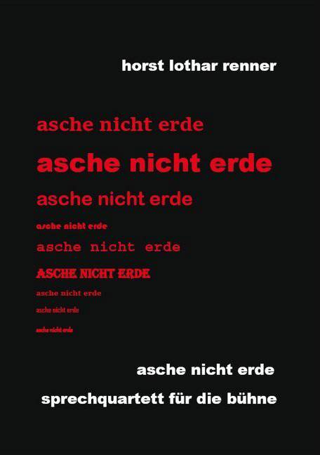 asche nicht erde | Horst Lothar Renner | Poëzie | 9783961031412 ...