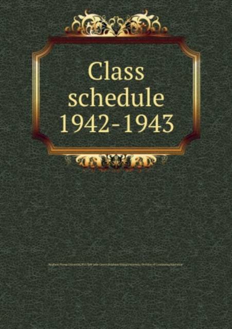 Class schedule | | Geschiedenis | 9785872755791 | Standaard Boekhandel