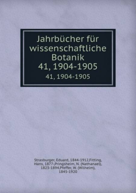 Jahrbucher fur wissenschaftliche Botanik | | Geschiedenis ...