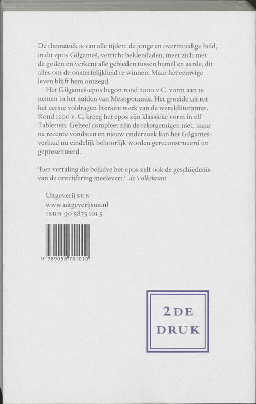 Het epos van Gilgames | Vanstiphout Herman | Geschiedenis ...
