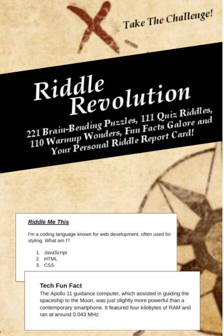 Riddle Revolution: 221 Brain-Bending Puzzles, 111 Quiz Riddles, 110 ...